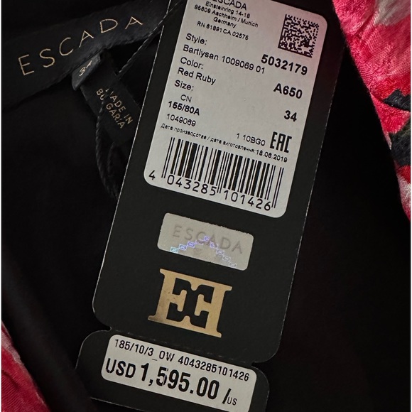 Escada | Jackets & Coats | Escada Brand New Floral Blazer | Poshmark